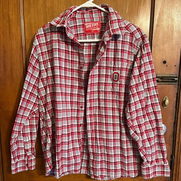 Ohio State Authentic Apparel | Tops | Ohio State Red And Gray Plaid ...